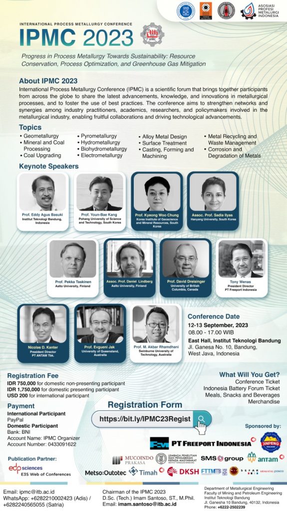 Program Studi Teknik Metalurgi » ipmc2023