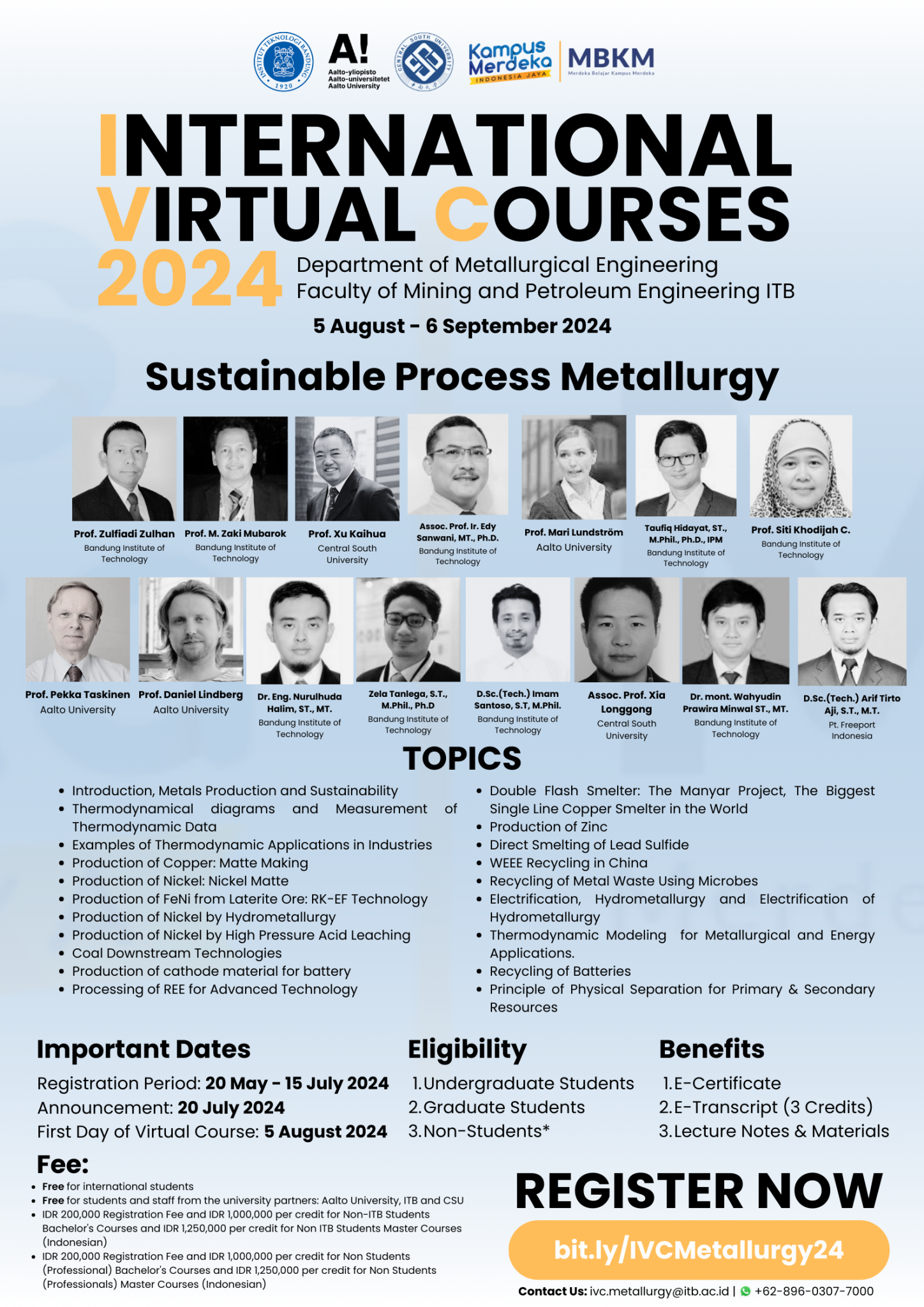 Program Studi Teknik Metalurgi » International Virtual Courses 2024 ...