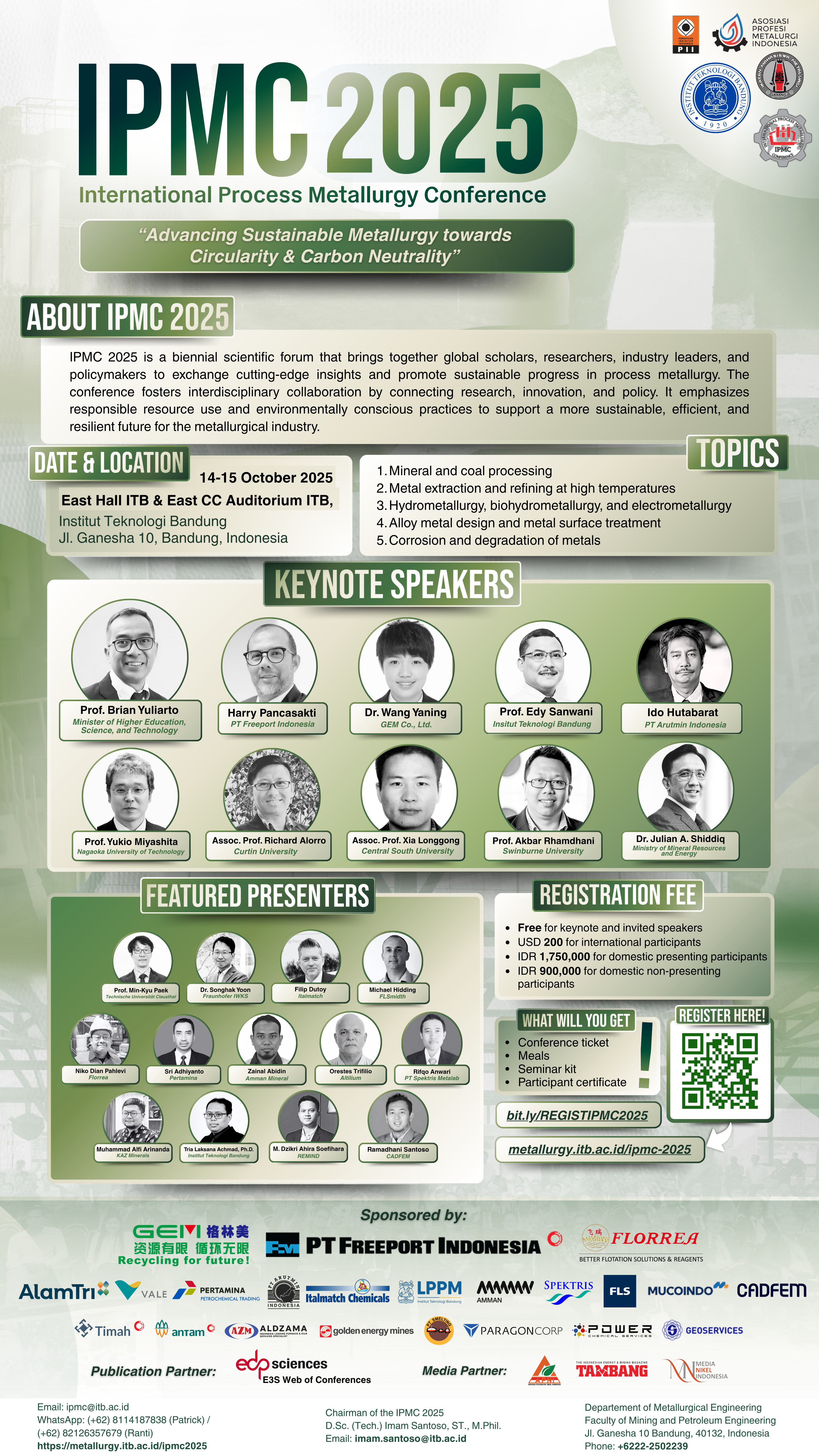 Program Studi Teknik Metalurgi » IPMC 2025